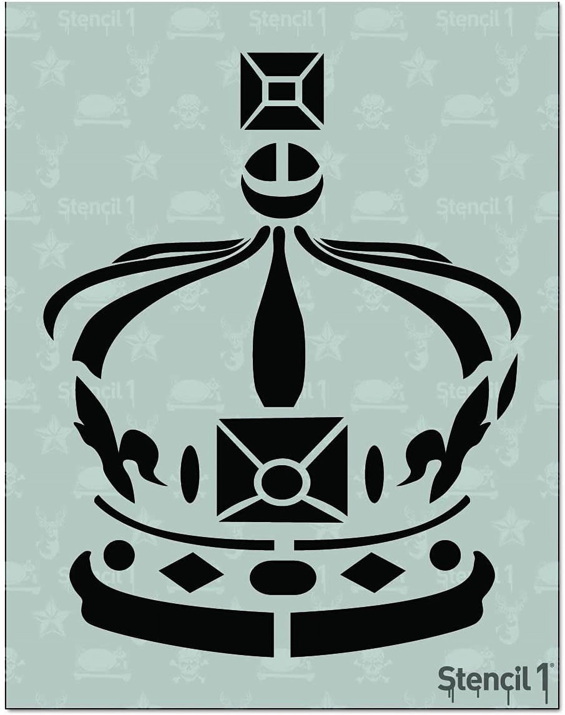 Stencil1 Clean Crown Stencil Durable Quality Reble Stencils for ...