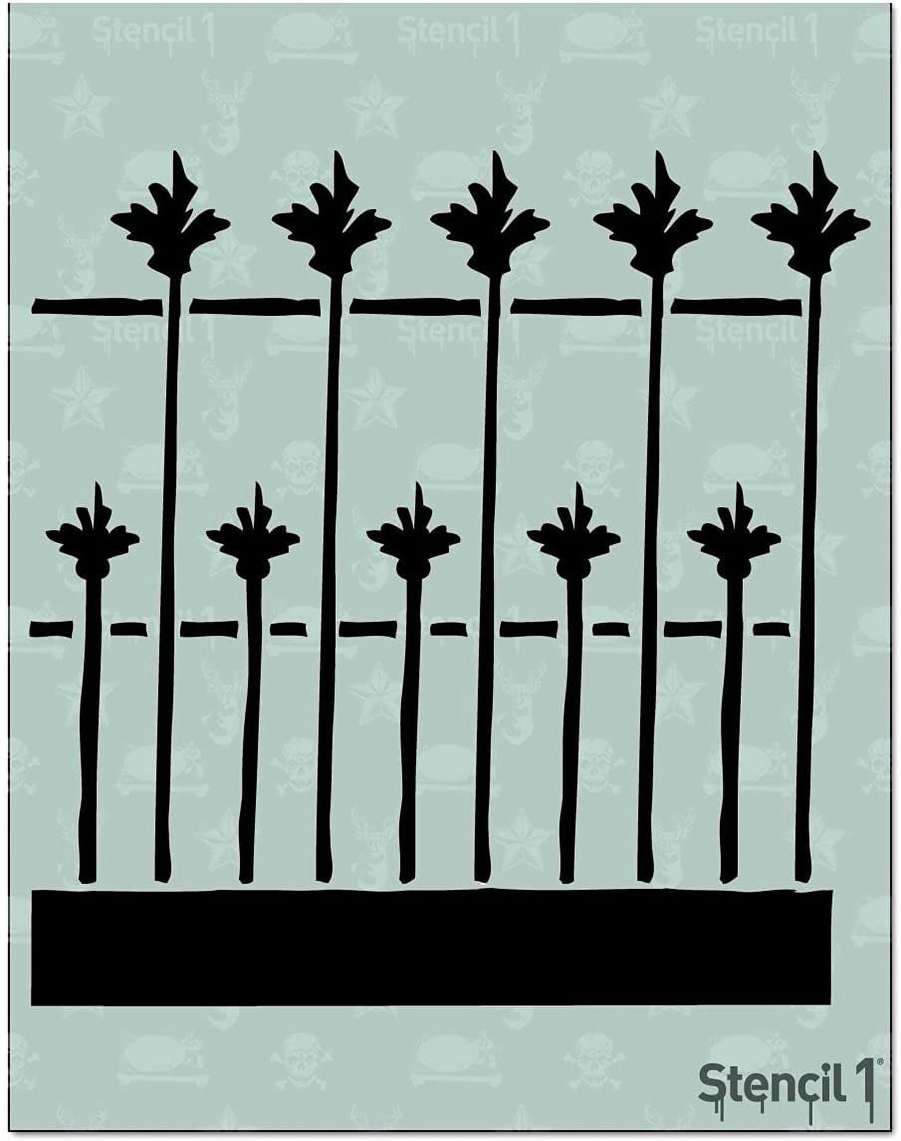 Stencil1 Iron Fence Stencil - 8.5" x 11" - Walmart.com
