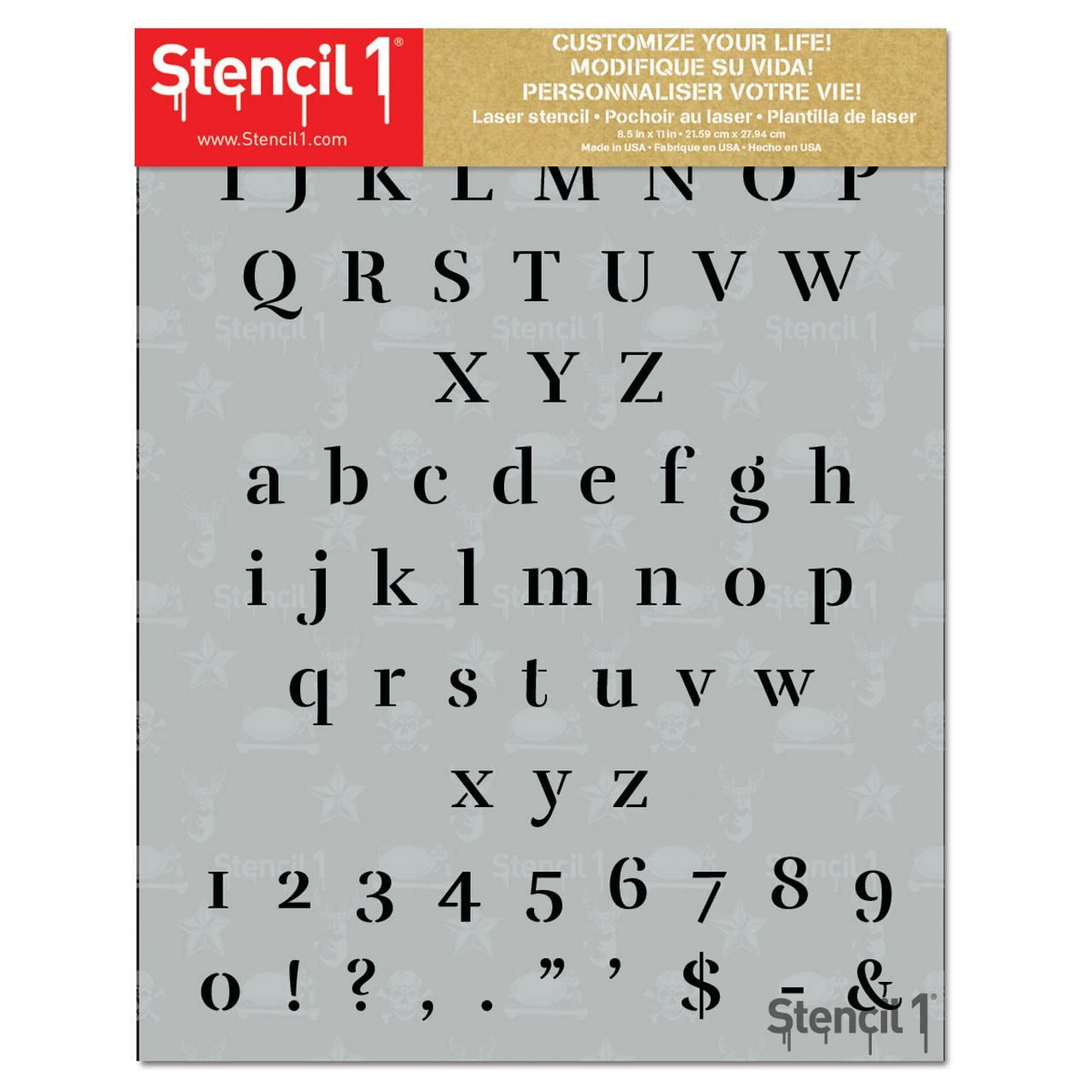 Stencil1, Smart Font Stencil, 1/2