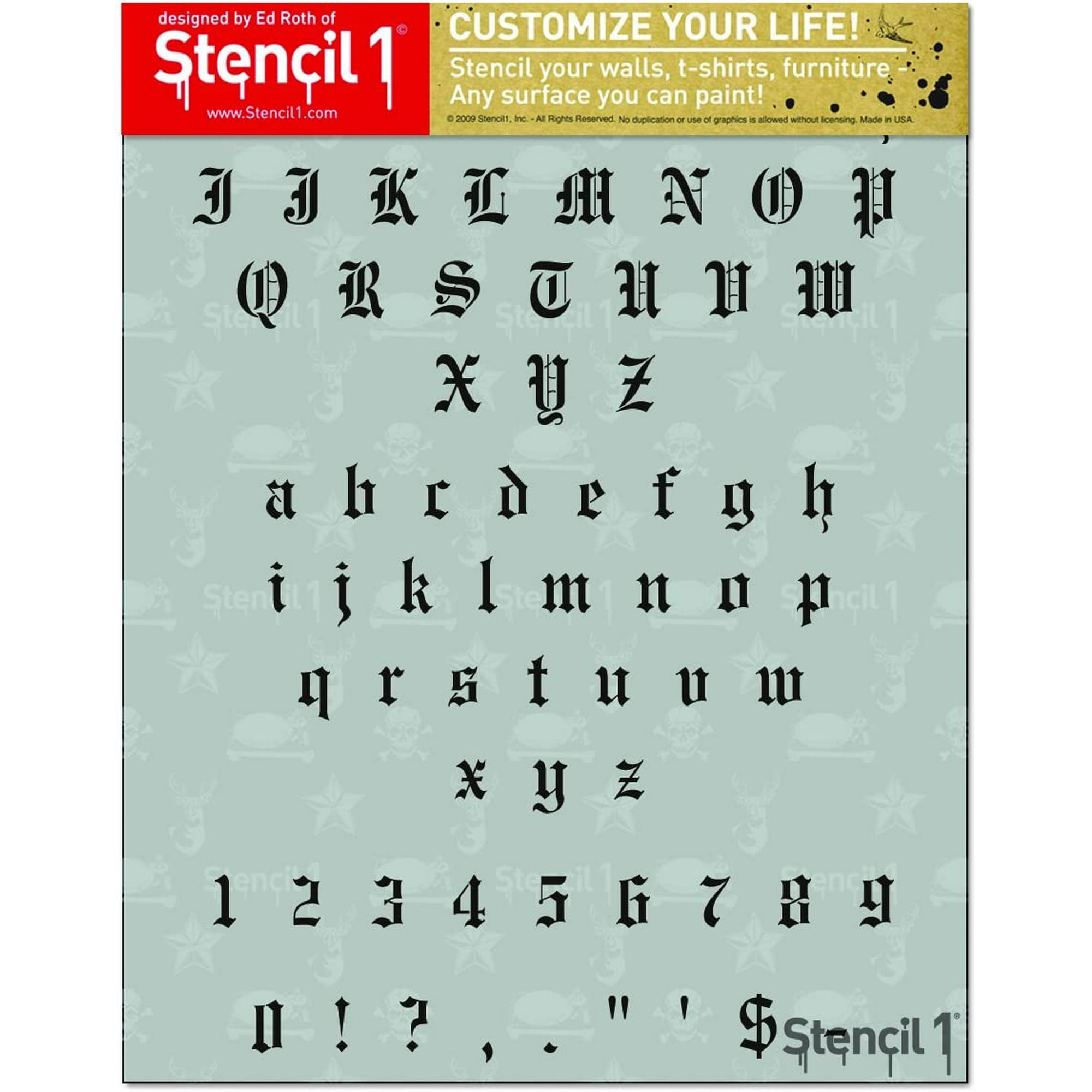 Old English Fonts Alphabet