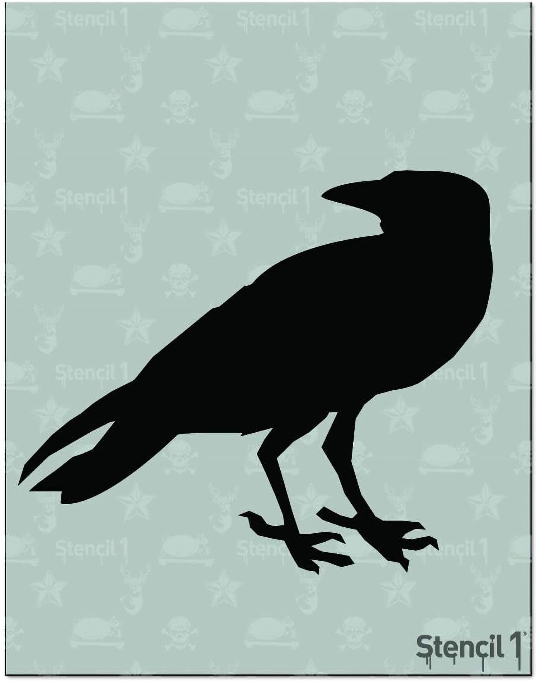 Stencil1 Raven Stencil Craft Art Stencils 8.5 x 11 - Walmart.com
