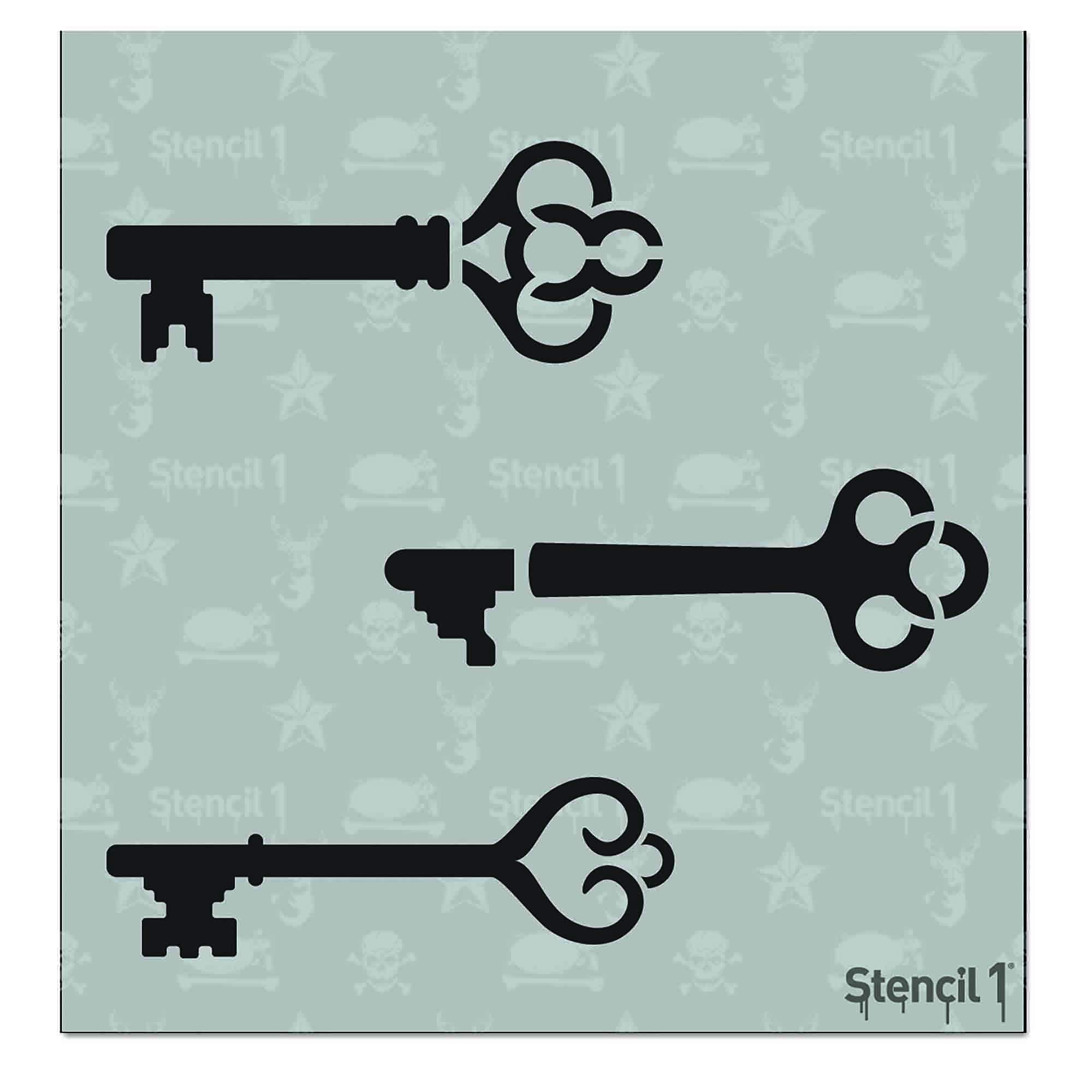Stencil1 Skeleton Keys Stencil Art Craft - 5.75" x 6" - Walmart.com