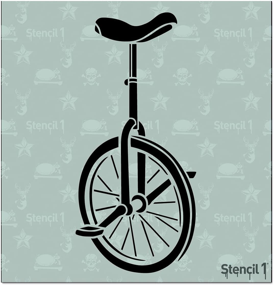 Stencil1 Unicycle Stencil Art Craft - 5.75" x 6" - Walmart.com