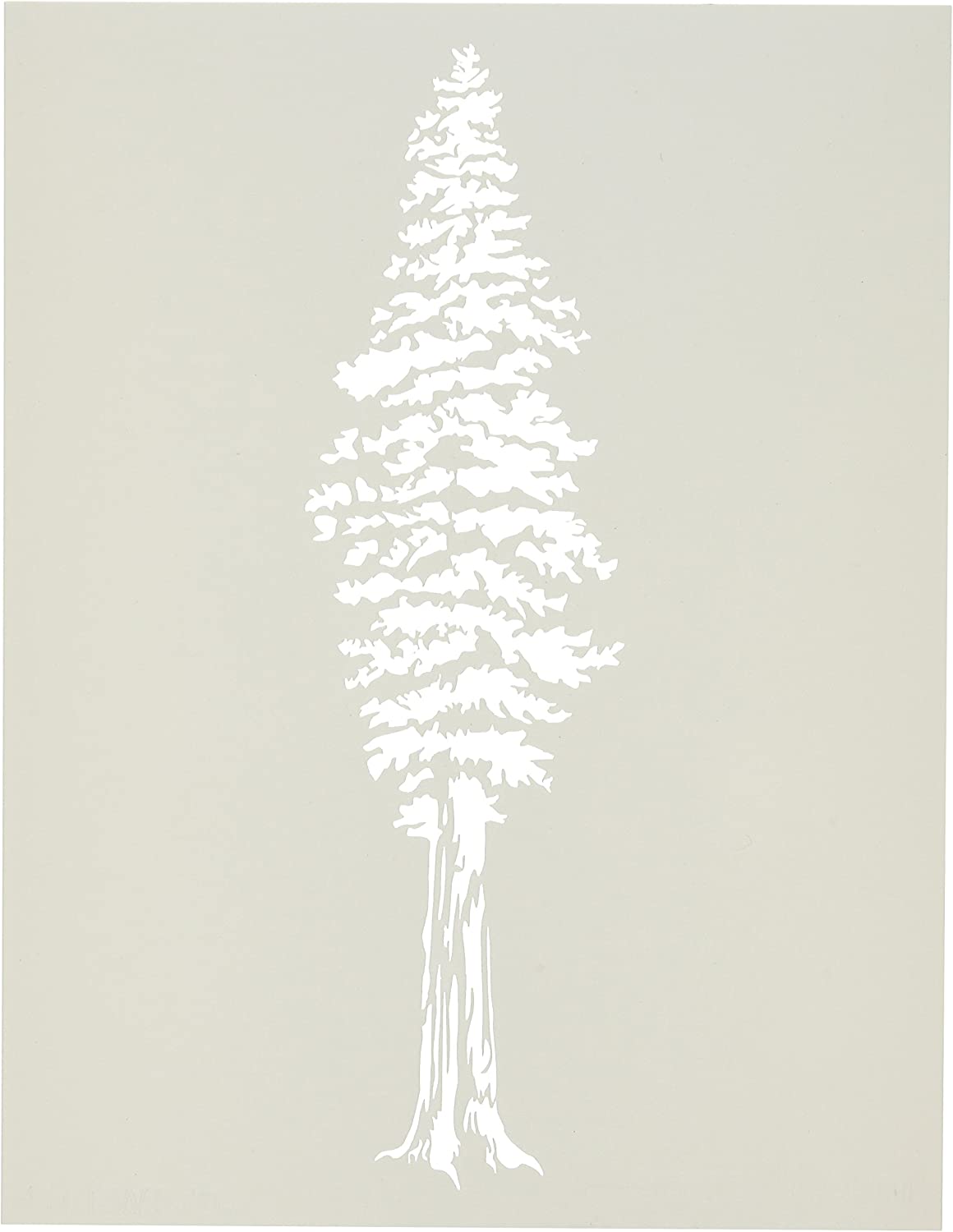 Tree Stencil with Branches 11.8x11.8inch Reusable Tree Drawing Stencil ...