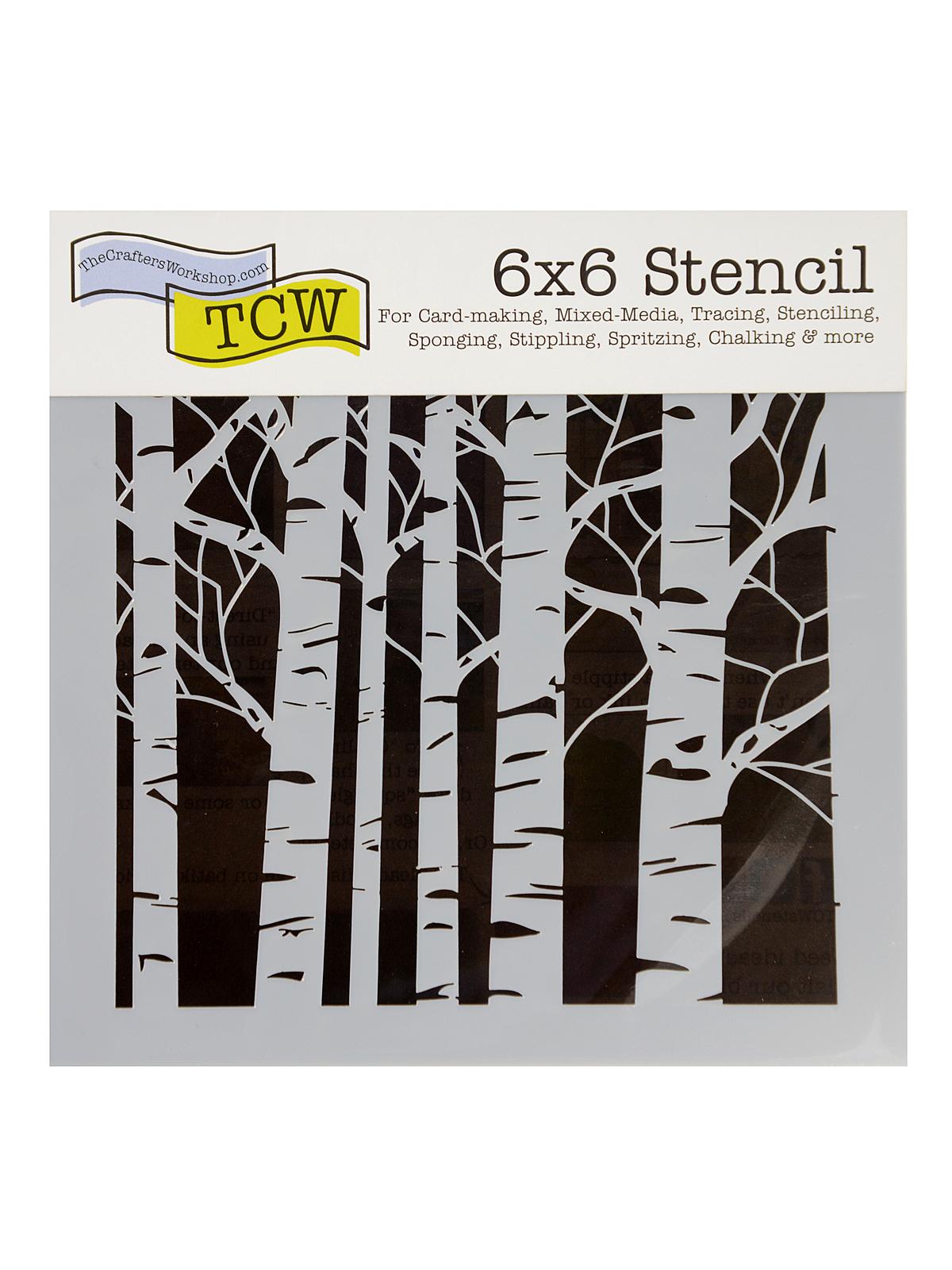 Stencils aspen trees, 6 in. x 6 in. (pack of 3) - Walmart.com