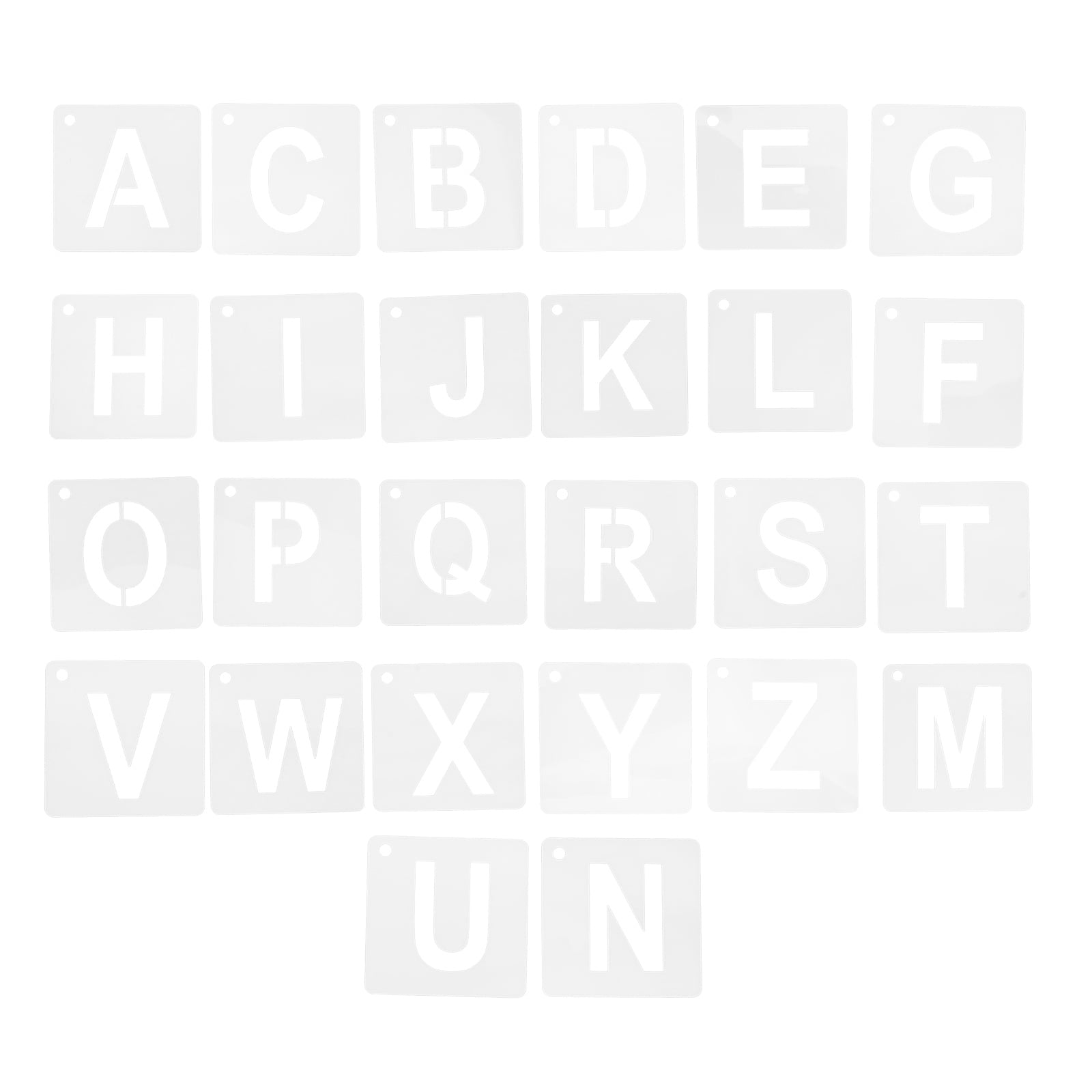 Stencils for Crafts Reusable Letter Template Child 8.00X8.00X0.10CM ...