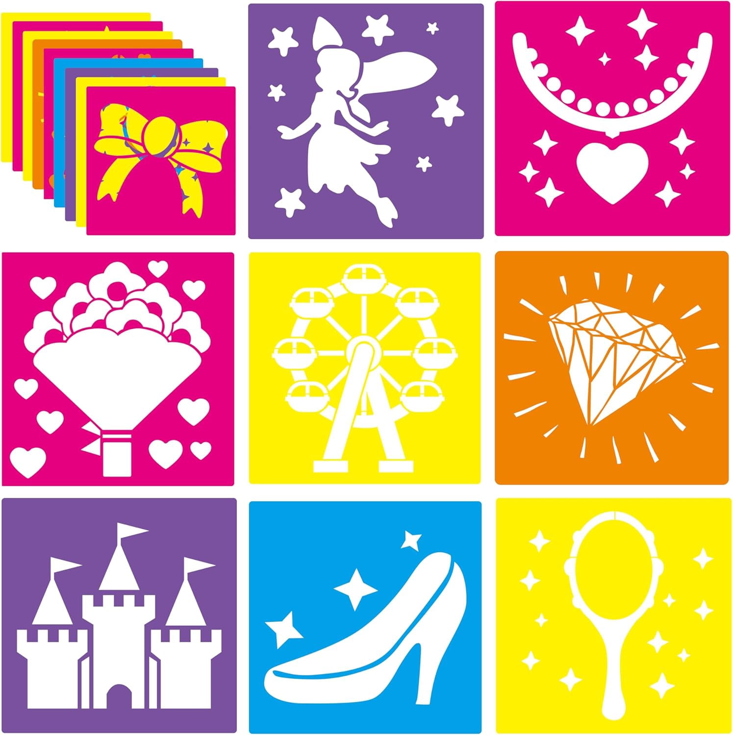 Stencils for Sidewalk Chalk – 24 Pieces Large Drawing Templates ...