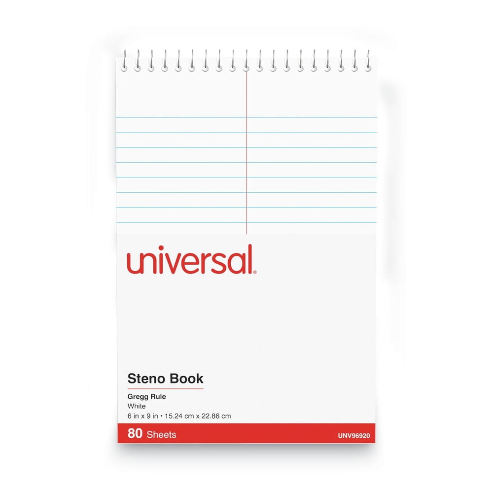 80 Sheet 6 in. x 9 in. Gregg Rule Steno Book - Walmart.com