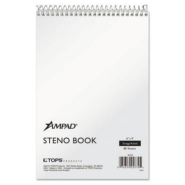 TOPS Prism Steno Books, Gregg, 6 x 9, Blue, 80 Sheets, 4 Pads/Pack ...