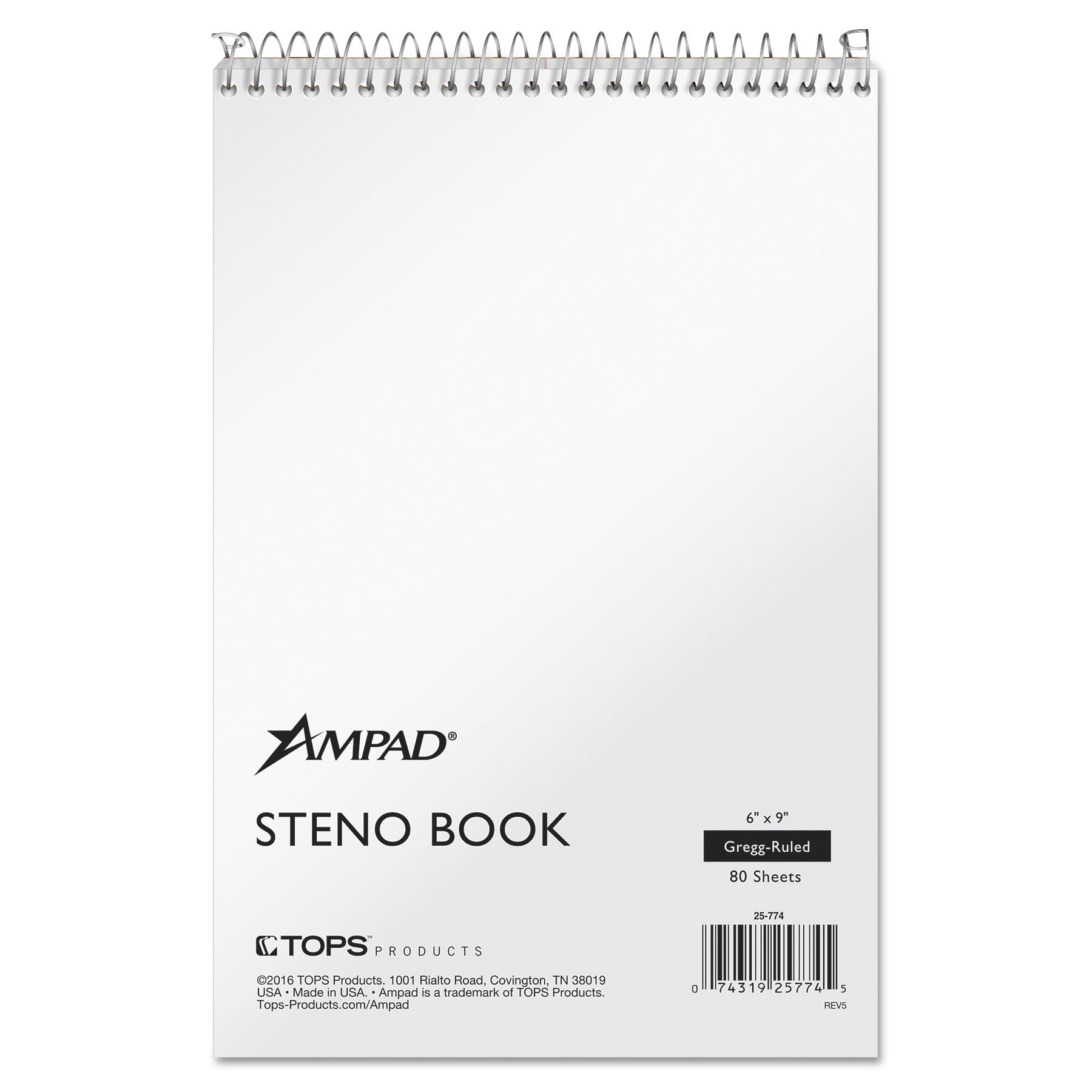 "Steno Pads, Gregg Rule, Tan Cover, 80 White 6 X 9 Sheets | Bundle of 5 ...