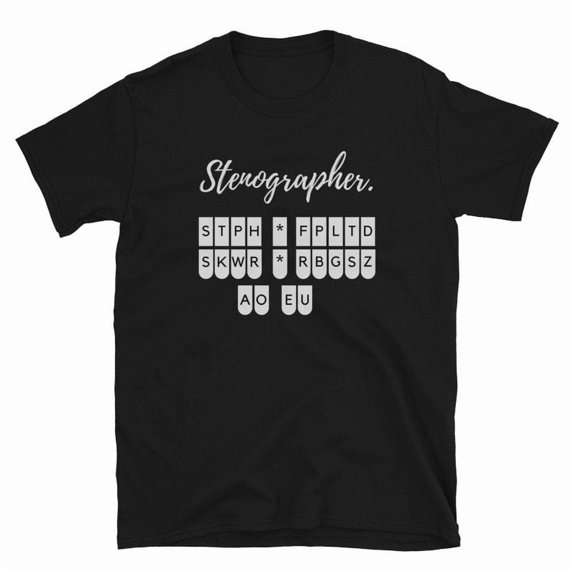 Stenographer Shirt - Court Reporter Stenographer shirt - Steno Keyboard ...