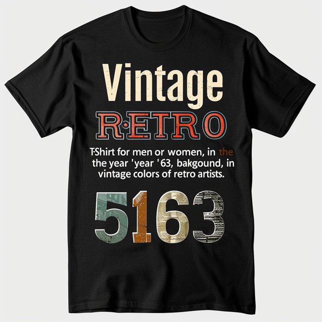 Step Back in Time with Our Vintage '63 50th Birthday Black TShirt A ...