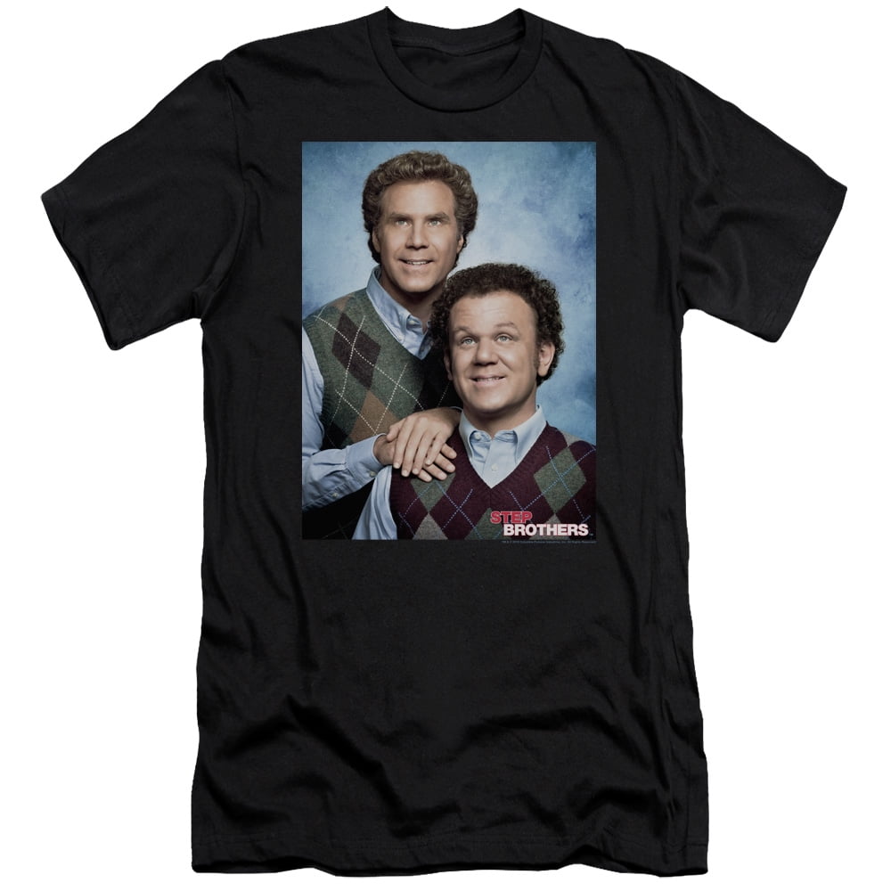 Step Brothers Portrait S/S Adult 30/1 T-Shirt Black - Walmart.com
