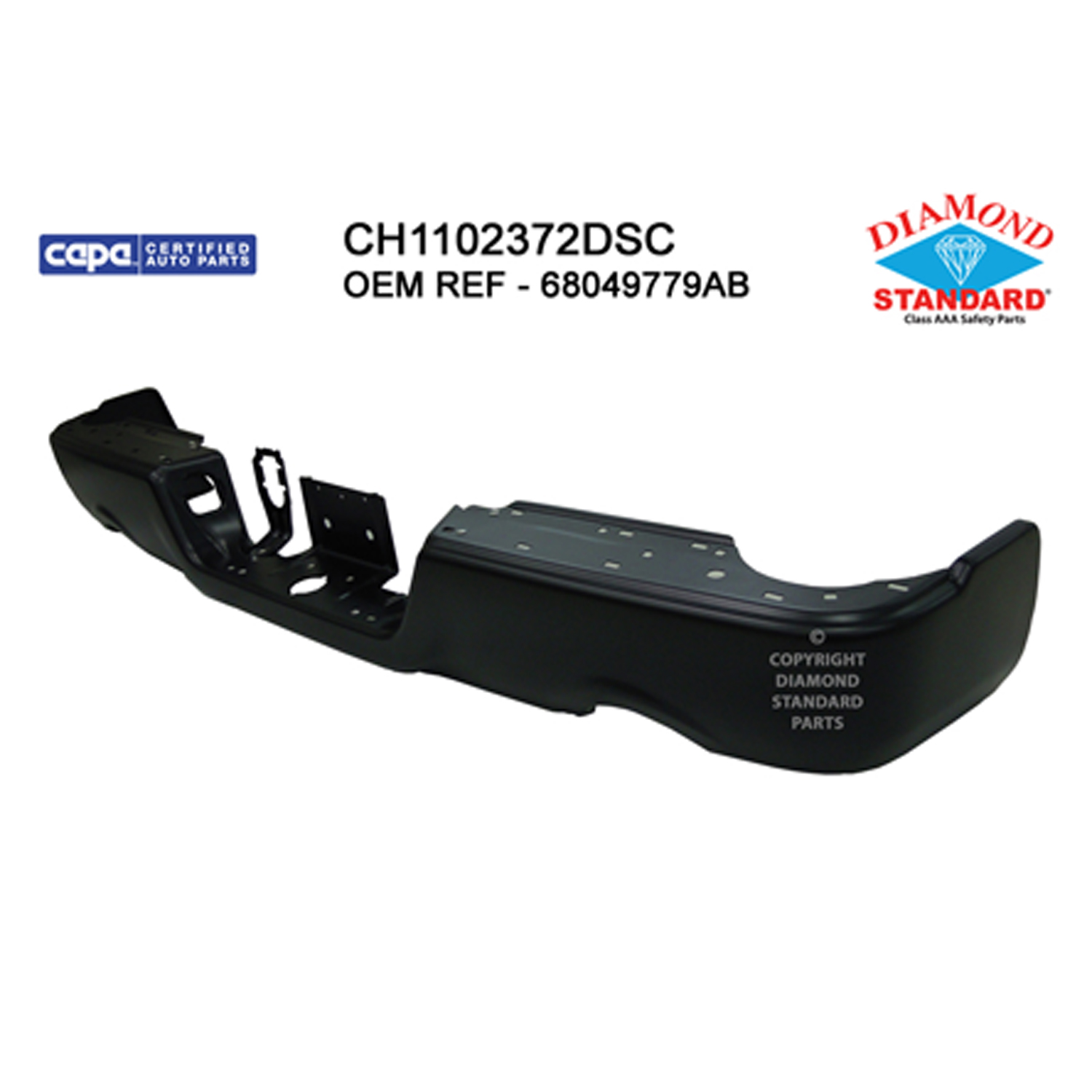 Step Bumper For 2009-2010 Dodge Ram 1500 Rear Powdercoated Black Face ...
