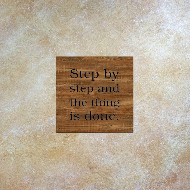 Step By Step And Is Done Porch Board Signs Wood Christmas Signs Grooved ...