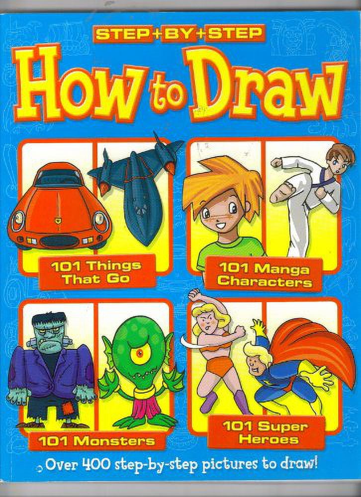 Pre-Owned Step By Step How To Draw Blue Cover Things That Go, Manga ...