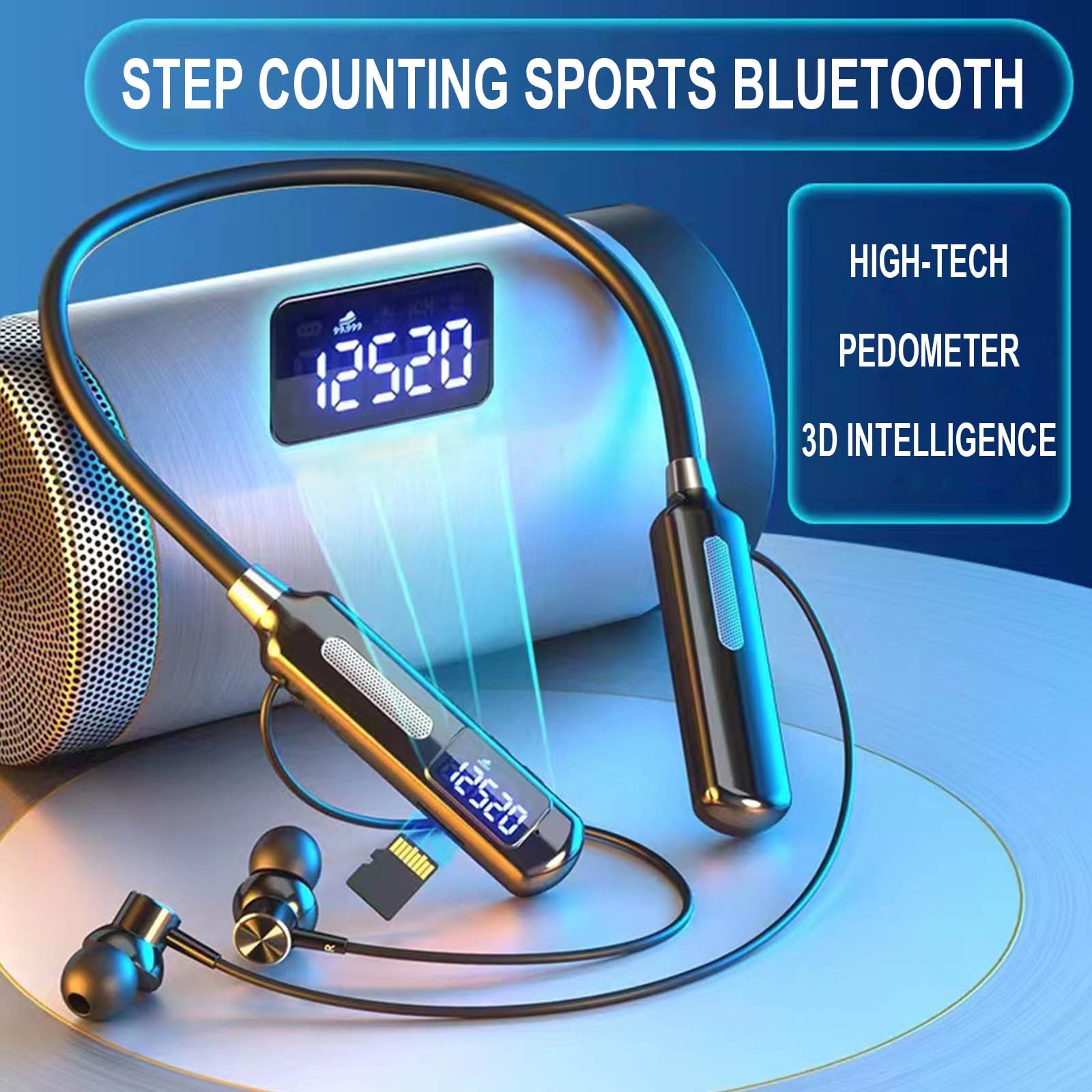 Step By Step Smart Digital Display Headset Wireless In Ear Sports Large ...