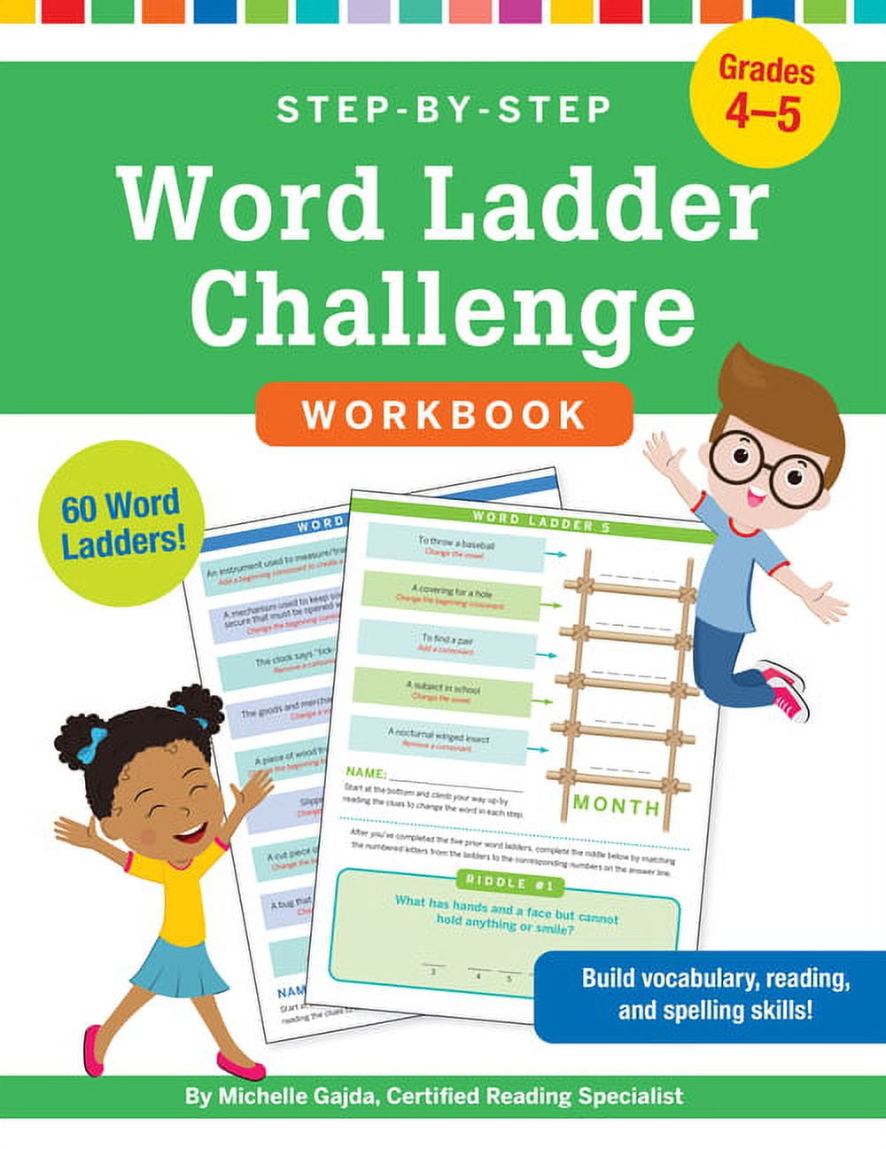 Step-By-Step Word Ladder Challenge Workbook (Grades 4-5), (Paperback ...