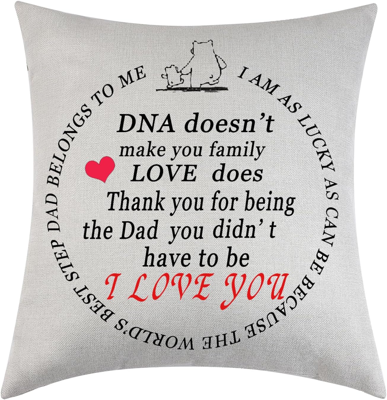 Step Dad Gifts Dad Pillow Covers Father‘s Day Daddy Birthday Gifts Dad ...