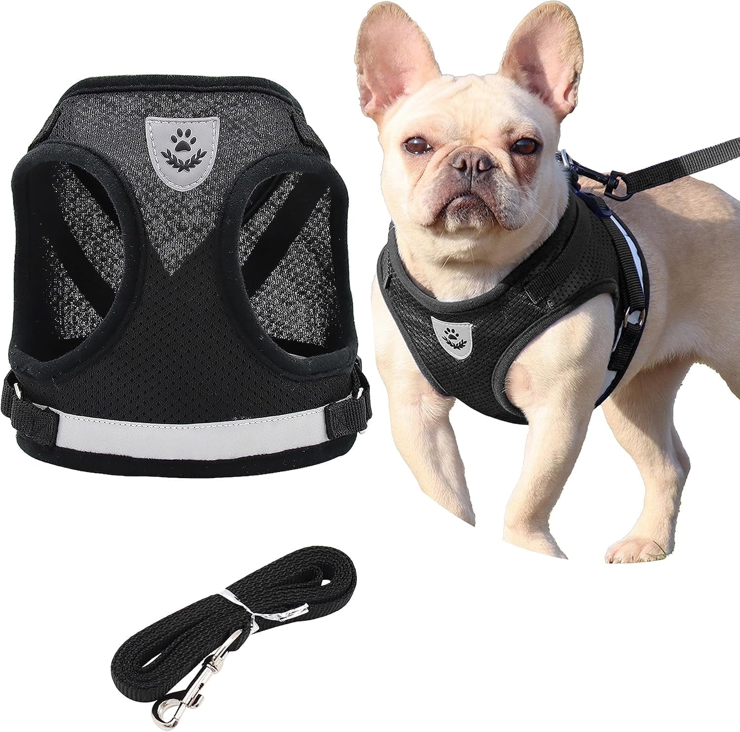 Step in Dog Harness and Leash Set,Reflective Adjustable Soft Mesh ...