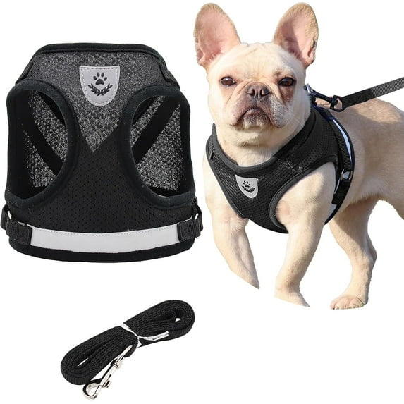 Step in Dog Harness and Leash Set,Reflective Adjustable Soft Mesh ...