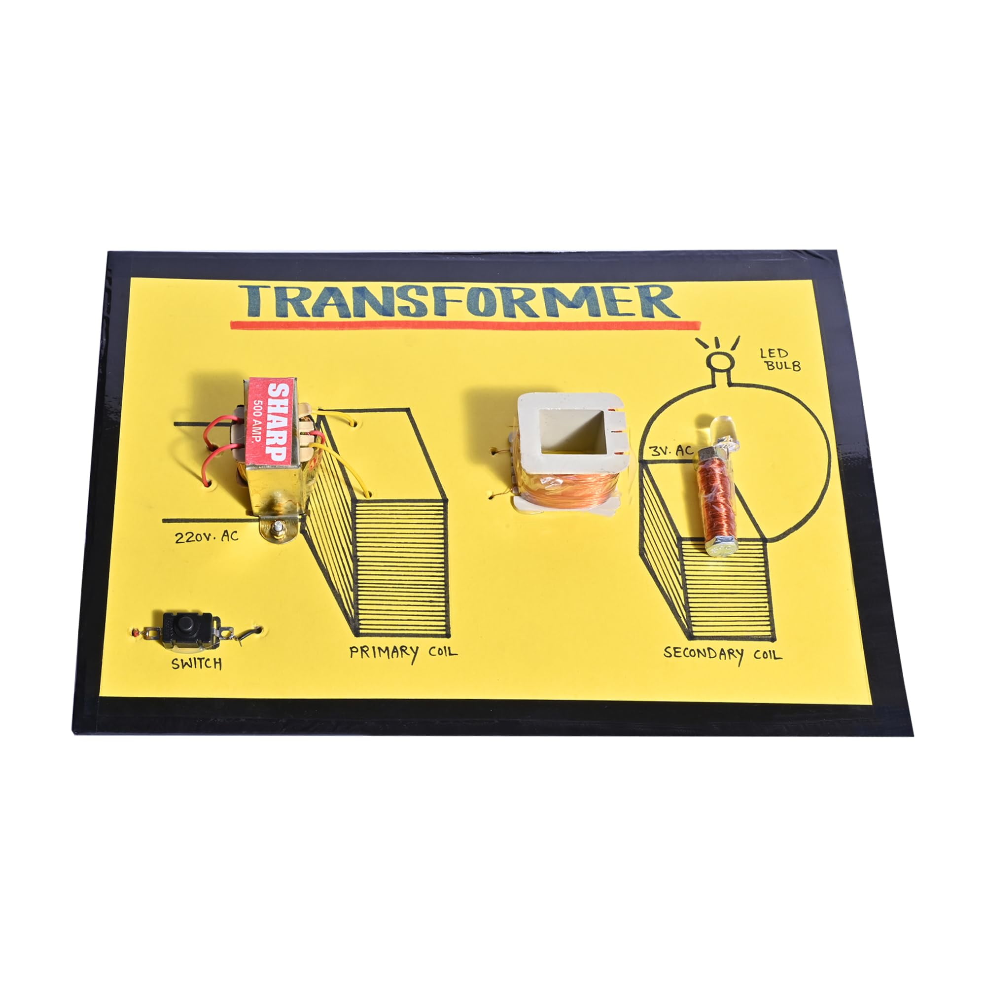 Step Down Transformer Experiment School Science Project for Class 12th ...