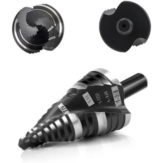 Step Drill Bit, 12 Sizes from 1/4" to /8", Step Bit with 2 Spiral ...
