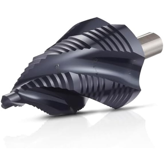 Step Drill Bit, 3/16 to /8 inch, 3/8 inch Triangular Shank, TiAlN ...