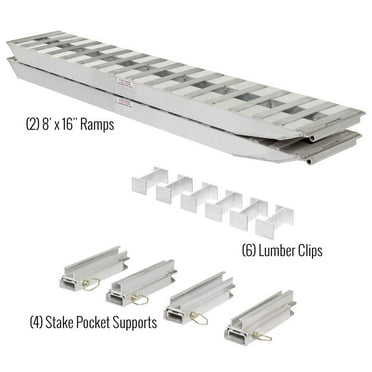 4-Bunk Modular Drop Step Deck Load Leveler 23,500 LB Ramp - Walmart.com