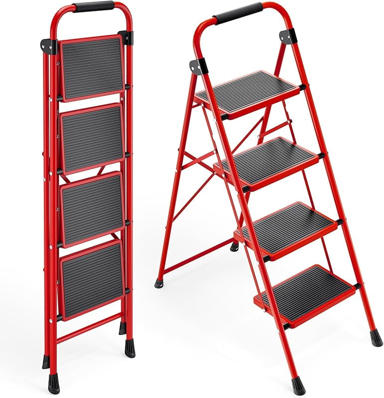 Step Folding,Kitchen Ladder with Anti-Slip and Wide Pedal,Small Step ...
