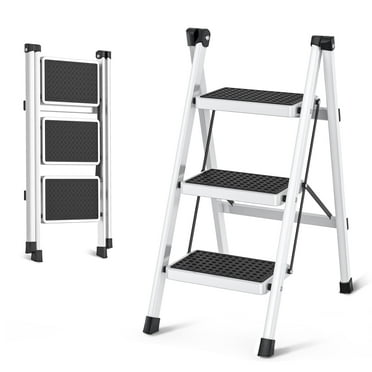 Rubbermaid EZ Step Folding 2-Step Stool, White - Walmart.com