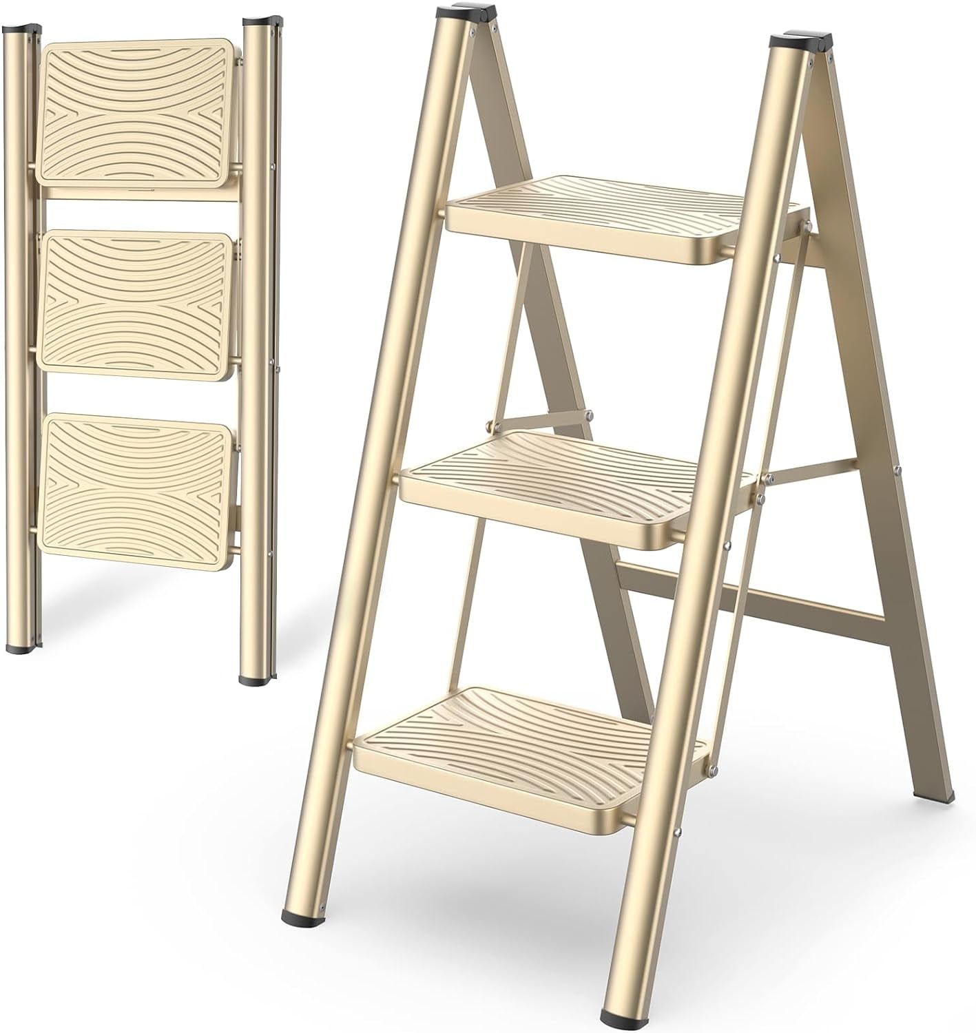 Step Ladder 3 Step Folding,Small Step Stool for Adults,Closet Step ...