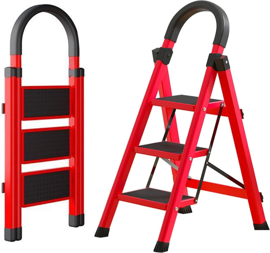Step Ladder 3 Step Ladder Folding Step Stool,3 Step Stool with Anti ...