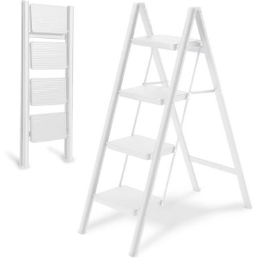 5 Step Ladder, Upgo Folding Step Stool with Extra Wide Anti-Slip Pedal ...
