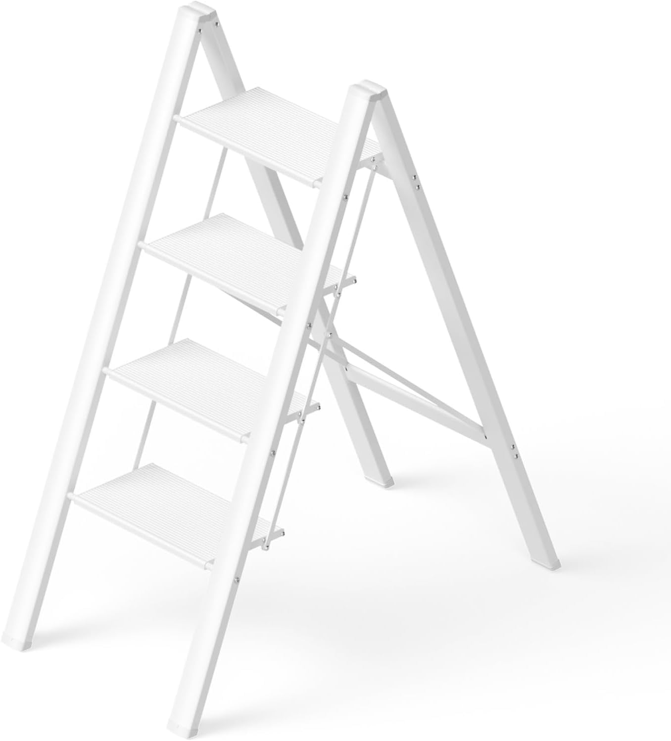 Step Ladder 4 Step Folding Ladders for Adults,Lightweight Aluminum ...