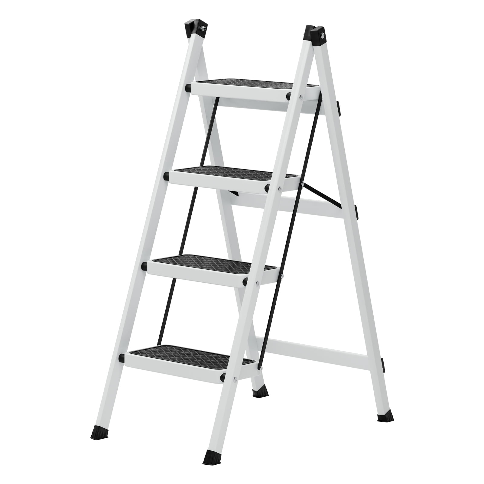 Step Ladder, 4 Step Ladder Folding Step Stool, Multi-Purpose ...
