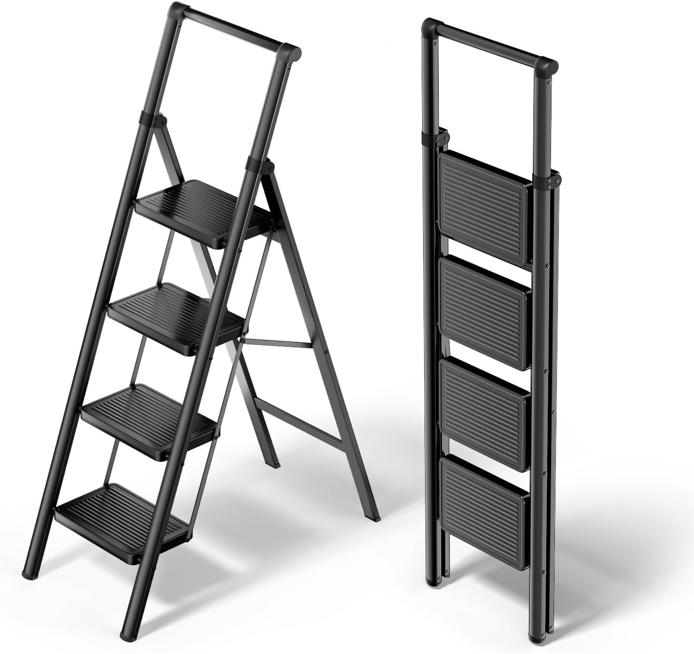 Step Ladder Foldable Ladder with Wide Pedals and Handle Sturdy Ladders ...