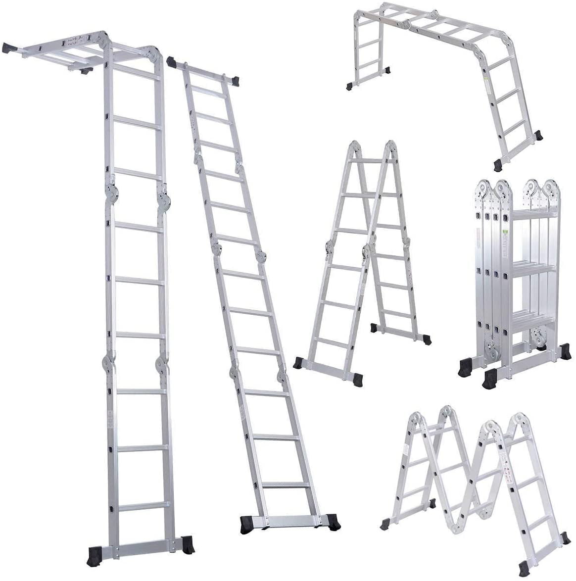 Step Ladder Folding Ladder, LUISLADDERS Multi-Purpose Aluminium ...