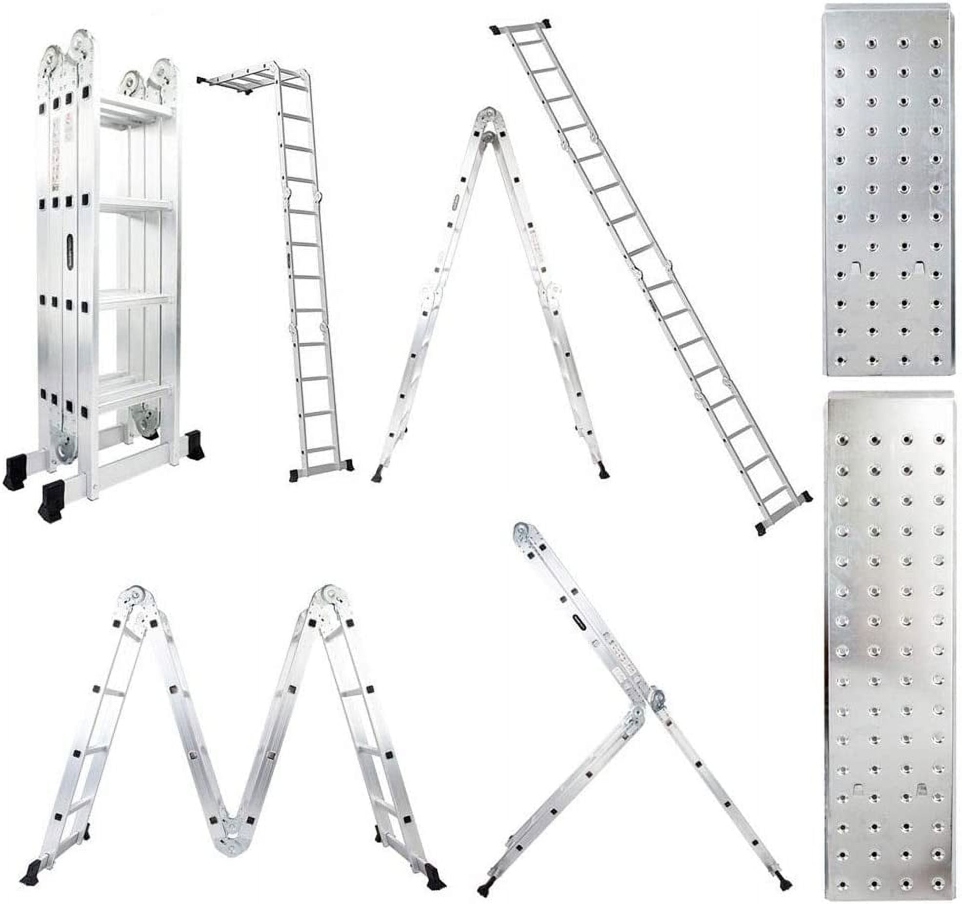 Step Ladder Folding Ladder, LUISLADDERS Multi-Purpose Aluminium ...