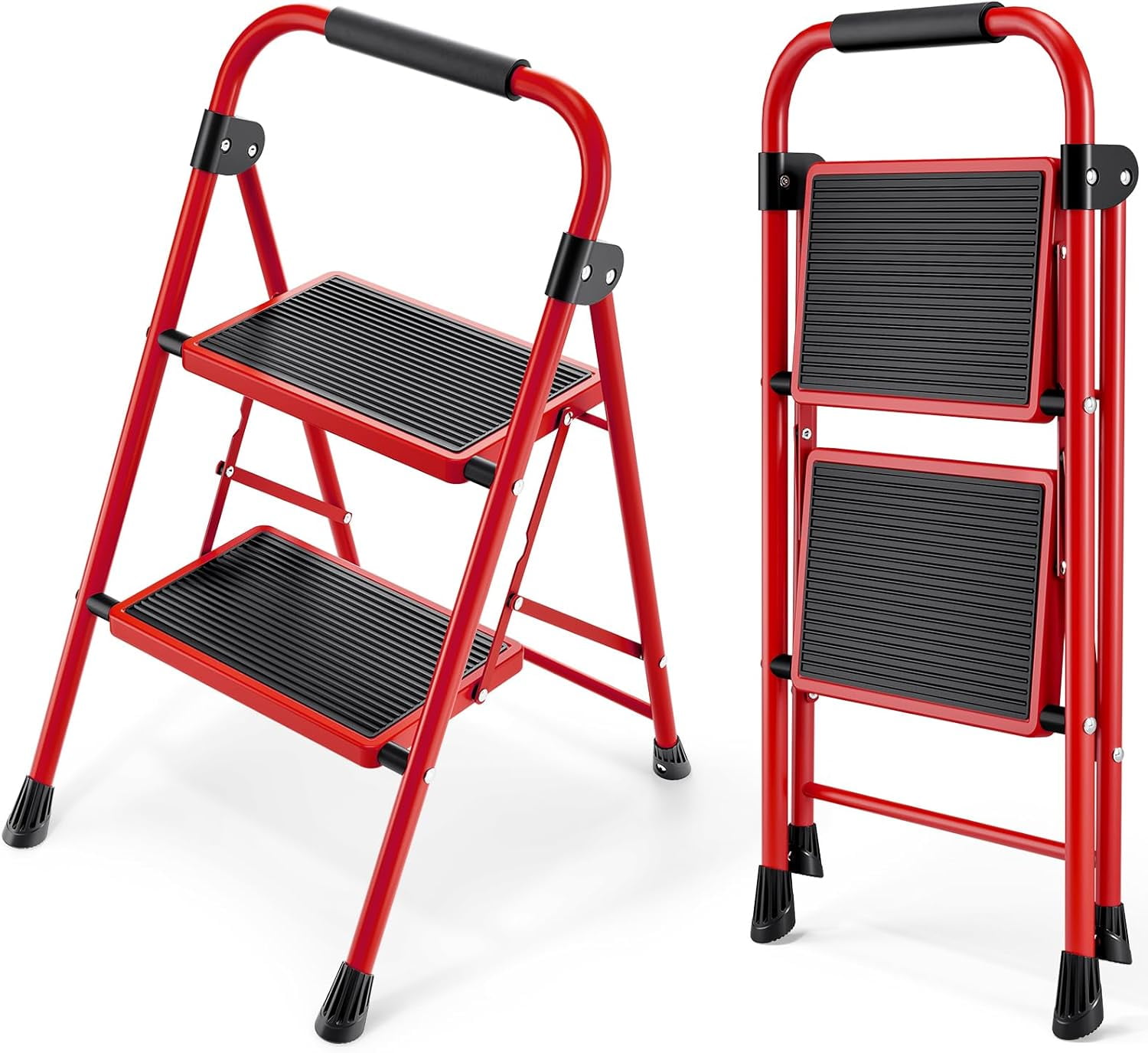 Step Ladder, Folding Ladder with Non-Slip and Wide Pedal, Small Ladders ...