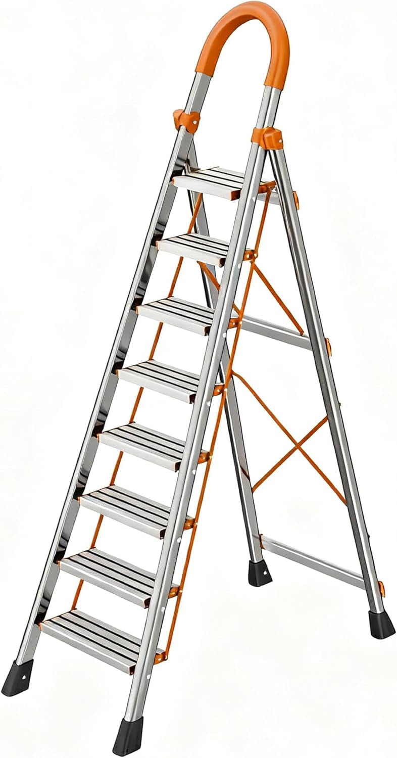 Step Ladder Folding Ladder with Wide -Slip Pedal Sturdy Step Stool ...