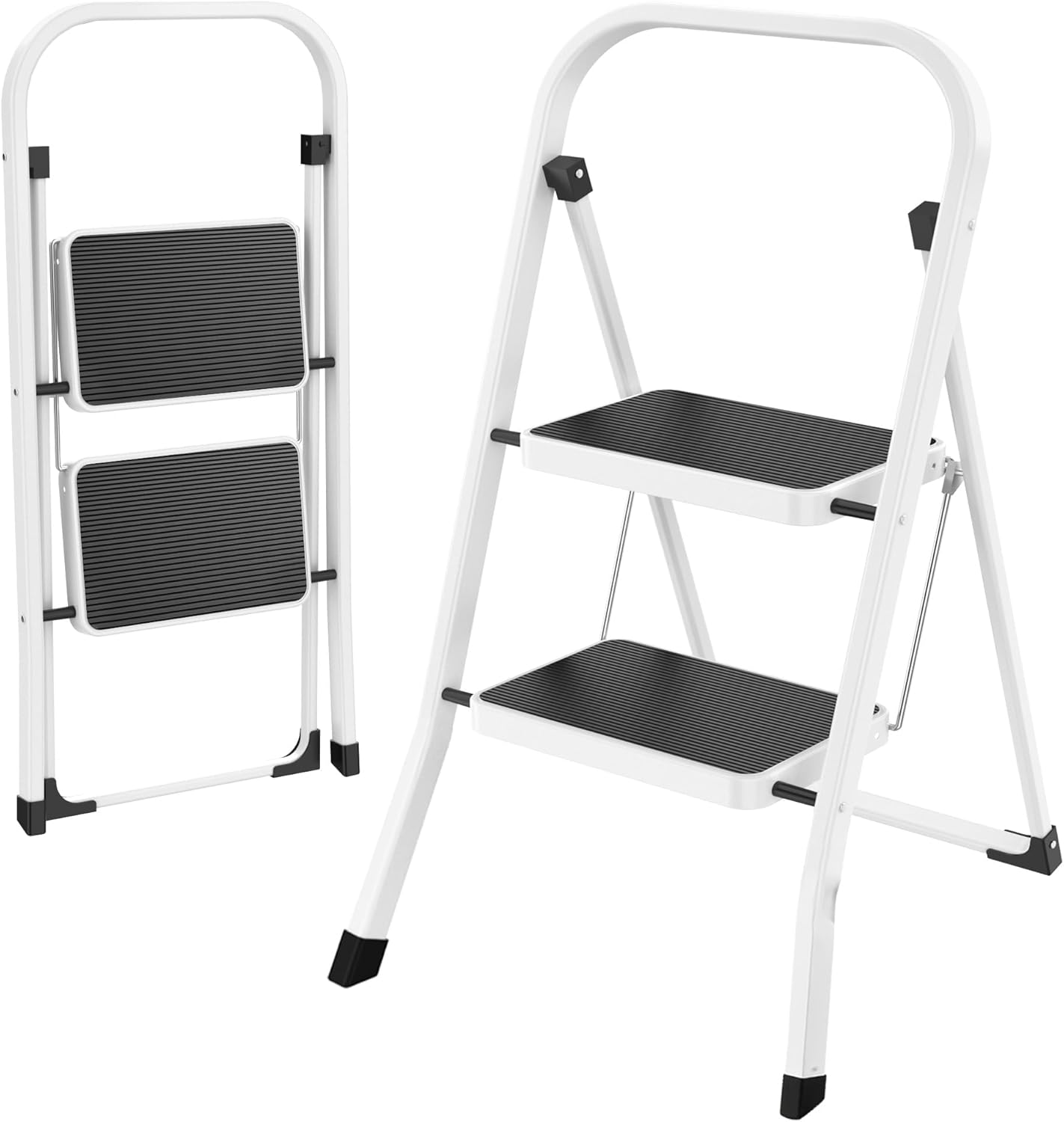 Step Ladder Folding Step Stool Step Ladder, Step Stool for Adults with ...
