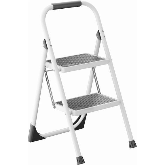 Step Ladder, Lightweight 2 Step Folding Step Stool with Handgrip Anti ...