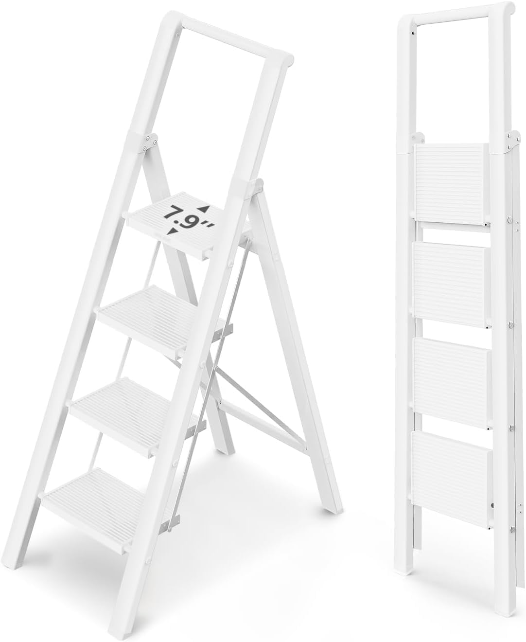 Step Ladder Lightweight Folding ladders with Wide Pedals Slim ...