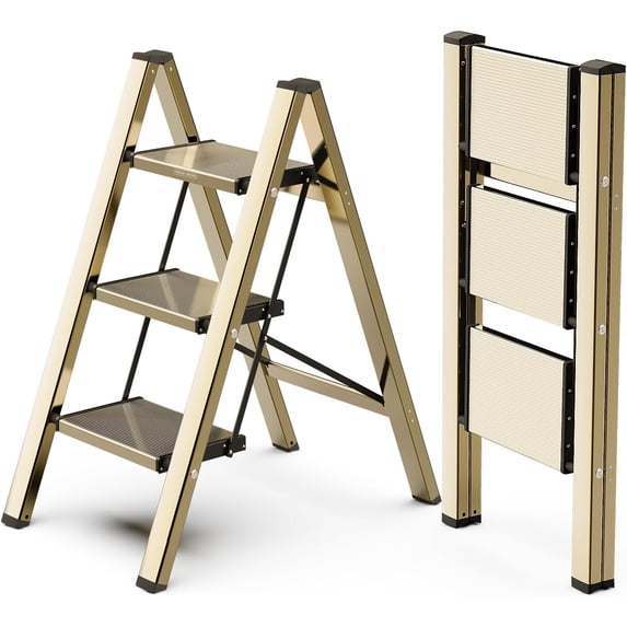 Step Ladder Lightweight Folding ladders with Wide Pedals Slim ...