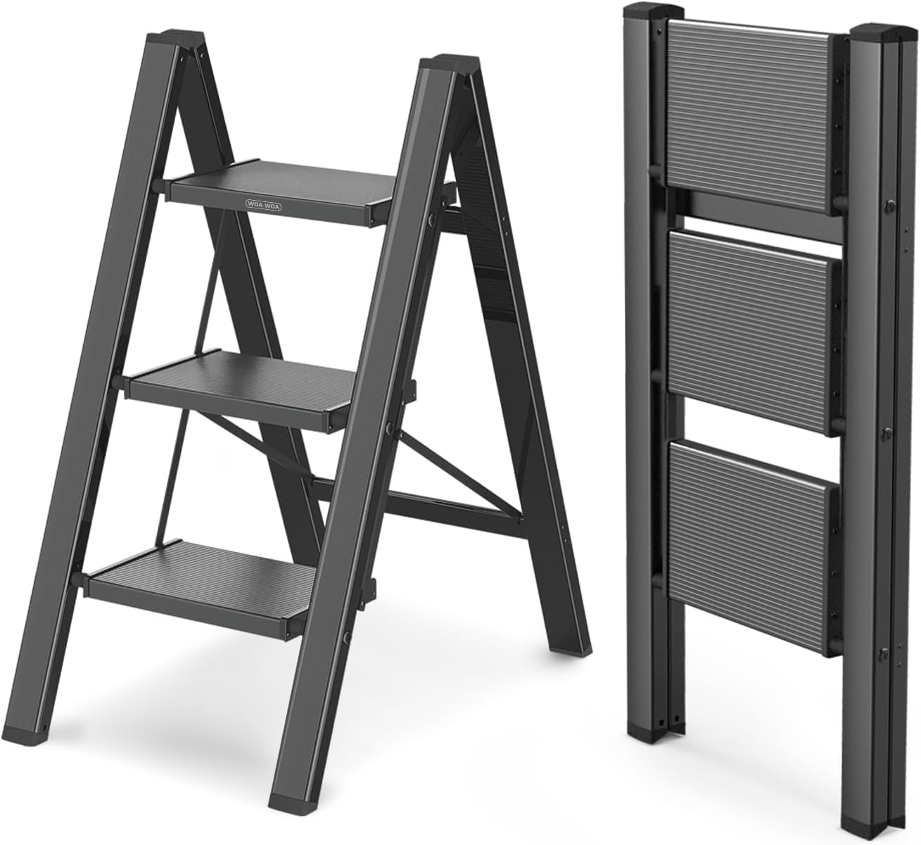 Step Ladder Lightweight Folding ladders with Wide Pedals Slim ...