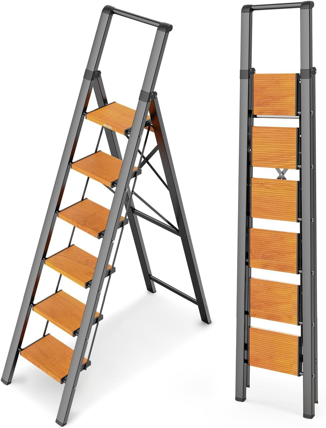 Step Ladder Lightweight Folding ladders with Wide Pedals Slim ...