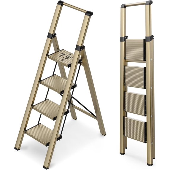 Step Ladder Lightweight Folding ladders with Wide Pedals Slim ...