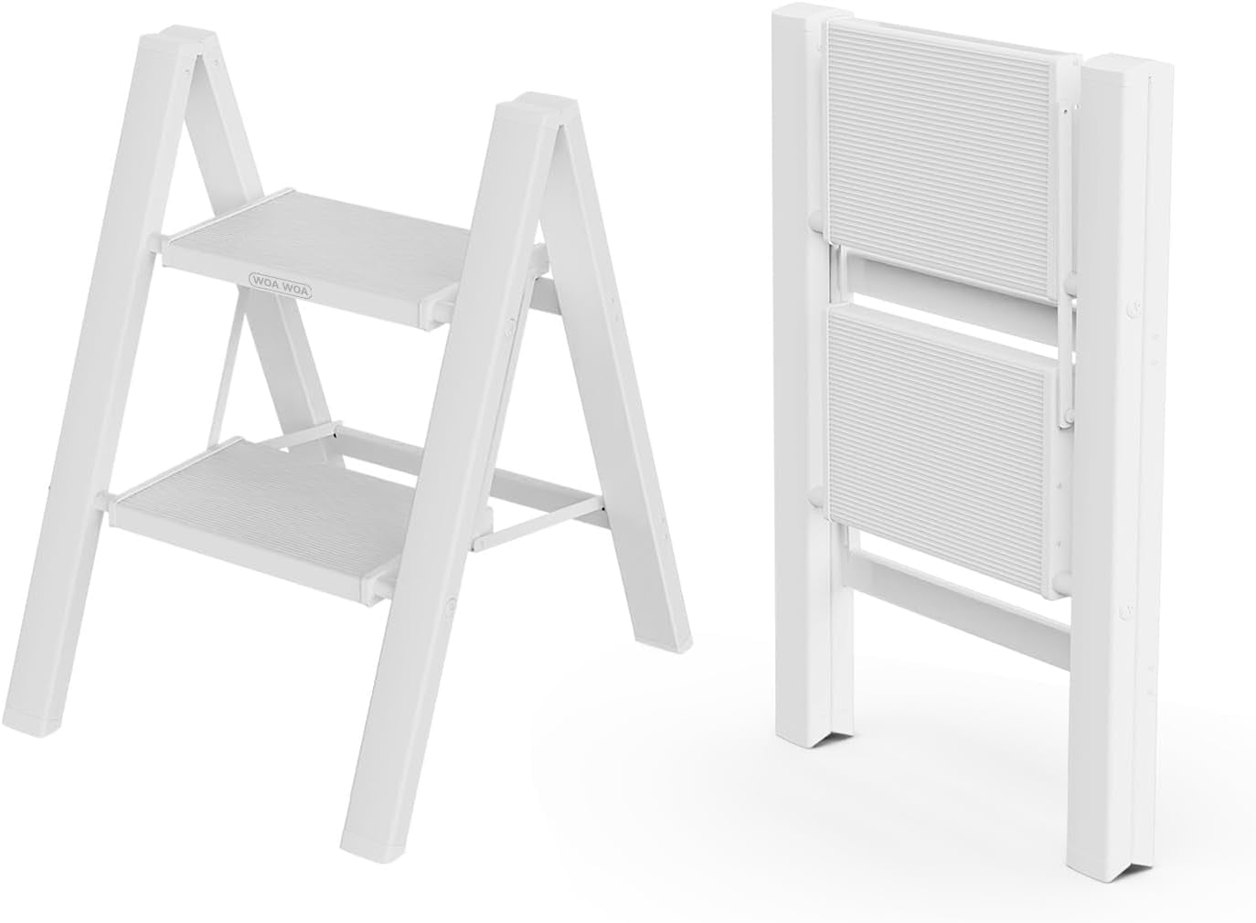 Step Ladder, Widen Pedals Foldable Step Stool, Lightweight Aluminum ...