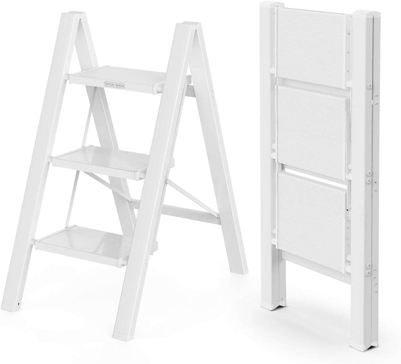 Step Ladder, Widen Pedals Folding Step Stool with Anti-Slip Foot ...